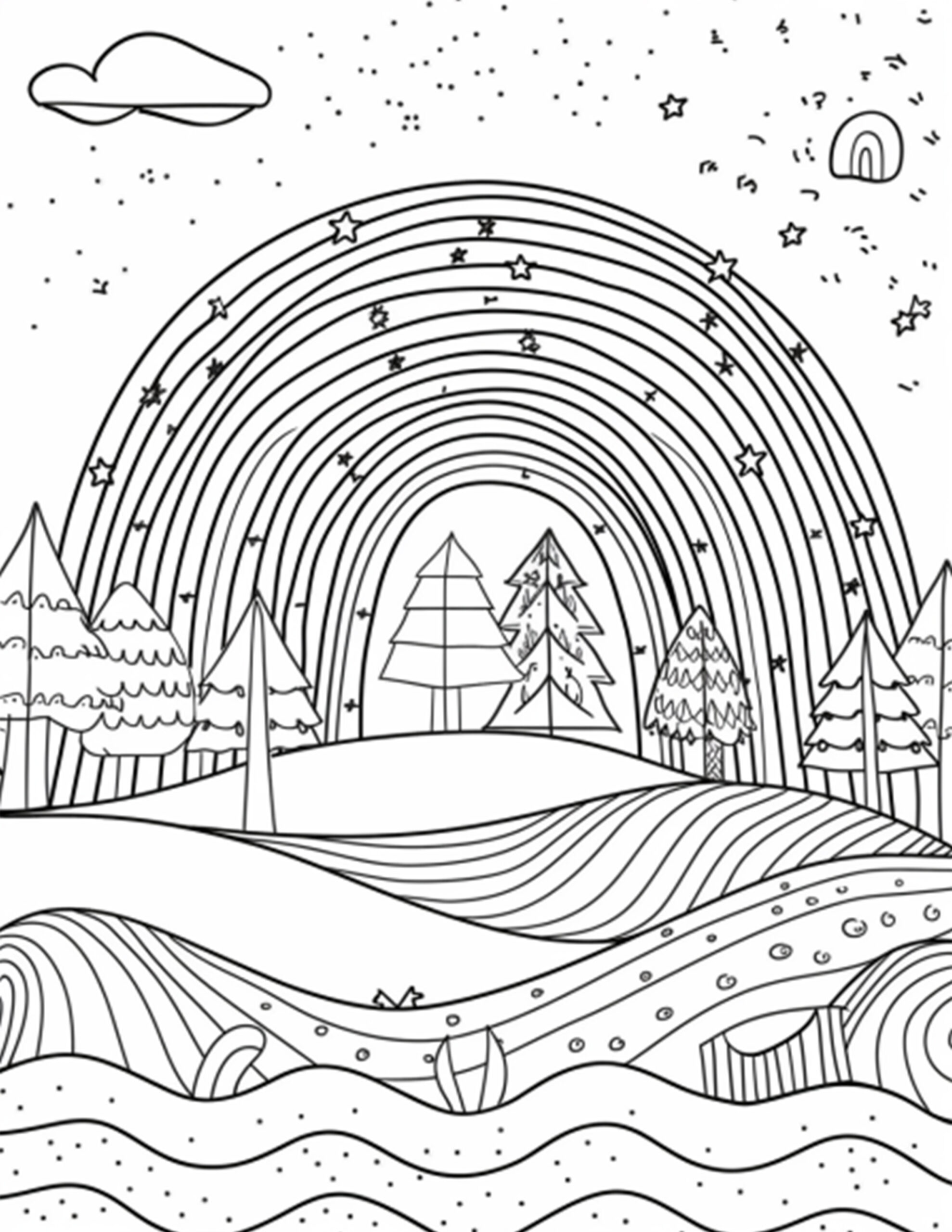 Rainbow Coloring Pages - The Poppy Jar